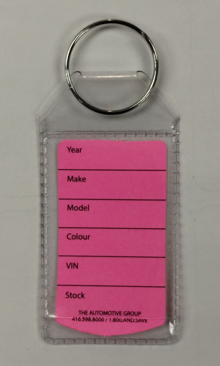 Soft Clear Plastic Key Fob with Paper Insert (100 sets) – The ...