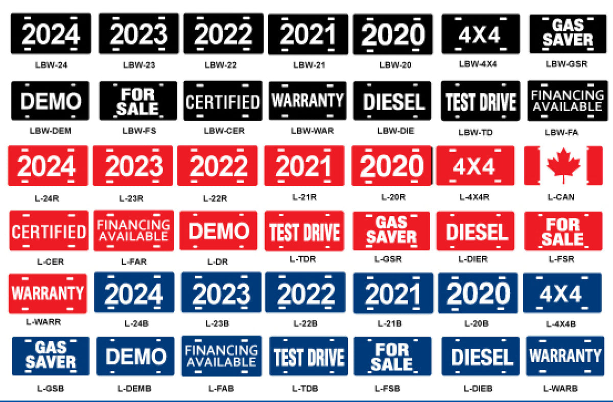 Plastic Year Plates – The Automotive Group